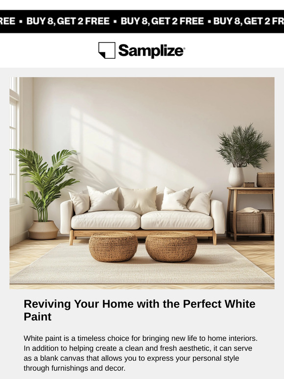 Samplize: Reviving Your Home with the Perfect White Paint🤍 | Milled