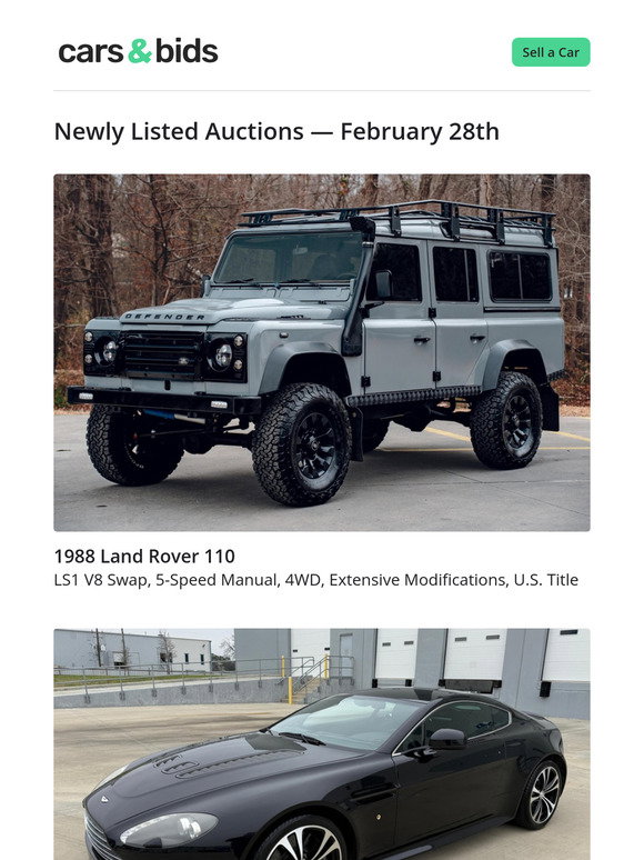 Cars & Bids: Cars & Bids Today | Milled