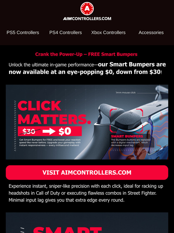 AimControllers: Crank the Power-Up – FREE Smart Bumpers | Milled