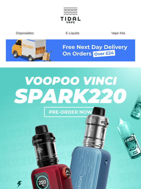 Tidal Vape: First in the UK - Voopoo Vinci Spark 220! Pre-Order Now! 😎 ...