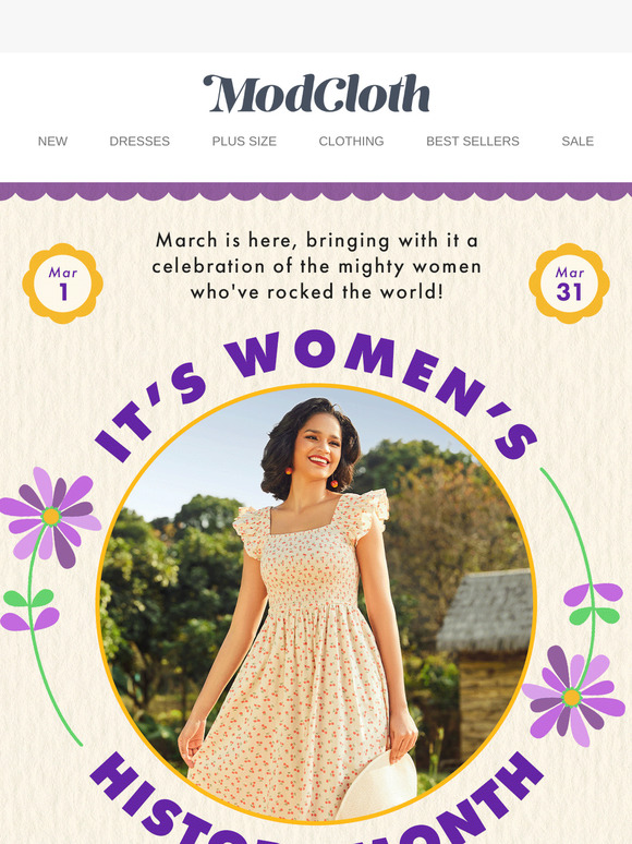 Modcloth: Celebrate Her Story: It's Women's History Month! | Milled
