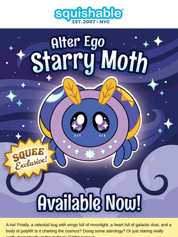 Squishable: Dropping now: A SQUEE-Exclusive Starry Moth, lighting up ...
