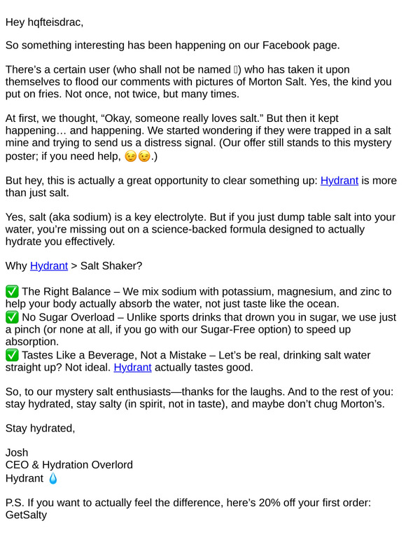 Hydrant: We Need to Talk About Salt… 🧂 (Yes, Really) | Milled