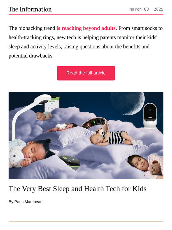 The Information: The Top 5: The Very Best Sleep and Health Tech for ...