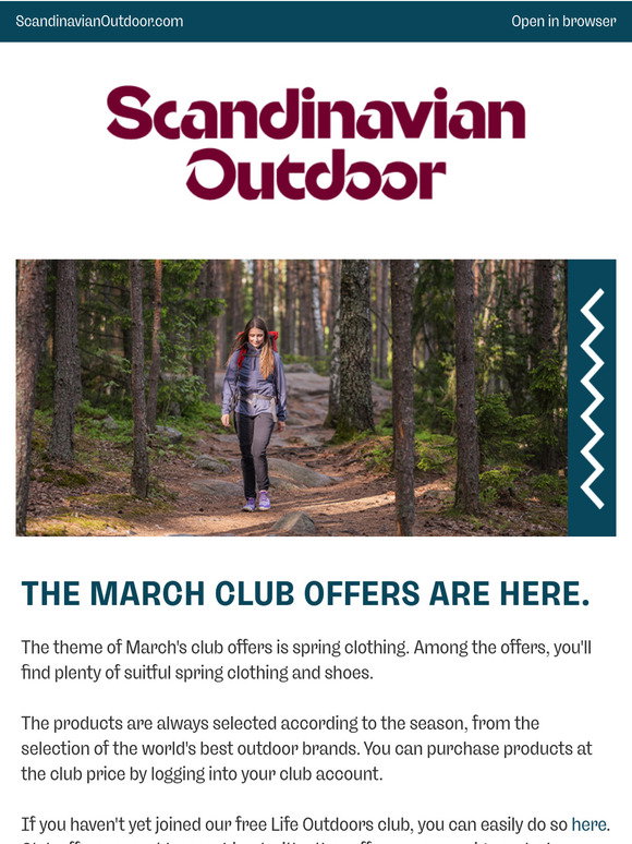 Scandinavian Outdoor: The March club offers are here. | Milled