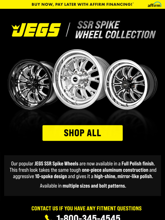 JEGS: It's Here! Introducing SSR Spike Wheels In Full Polish Finish ...
