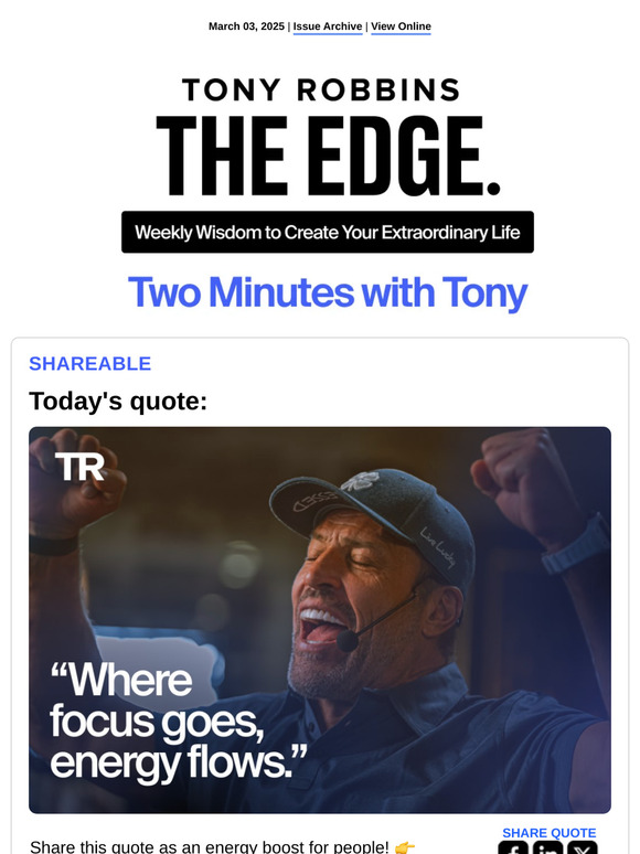 Tony Robbins: ️ How Tony turned comparison pain to power | Milled