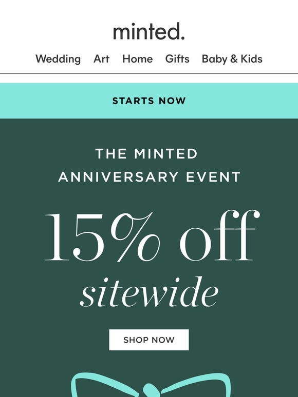 Minted Email Newsletters: Shop Sales, Discounts, and Coupon Codes