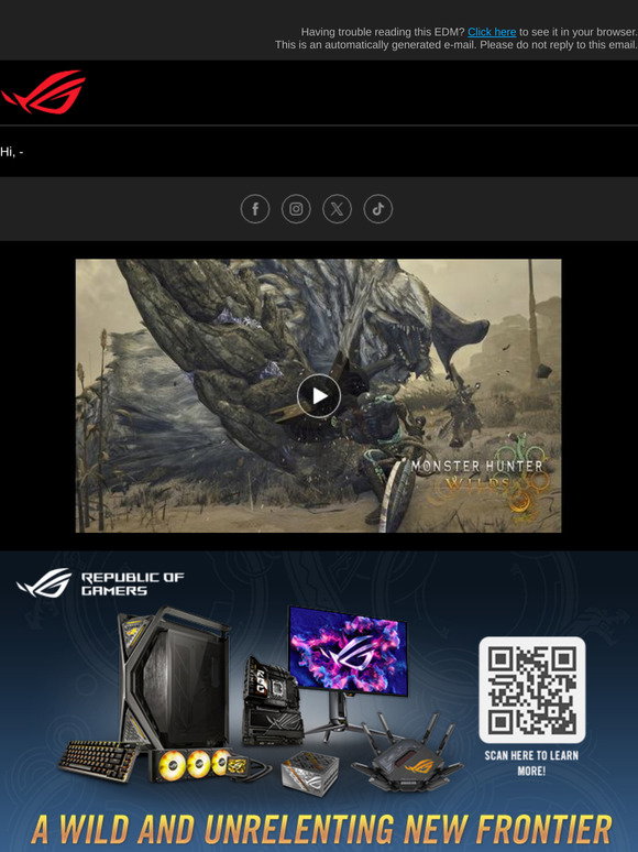 ASUS: FREE Monster Hunter Wilds with ROG! | Milled