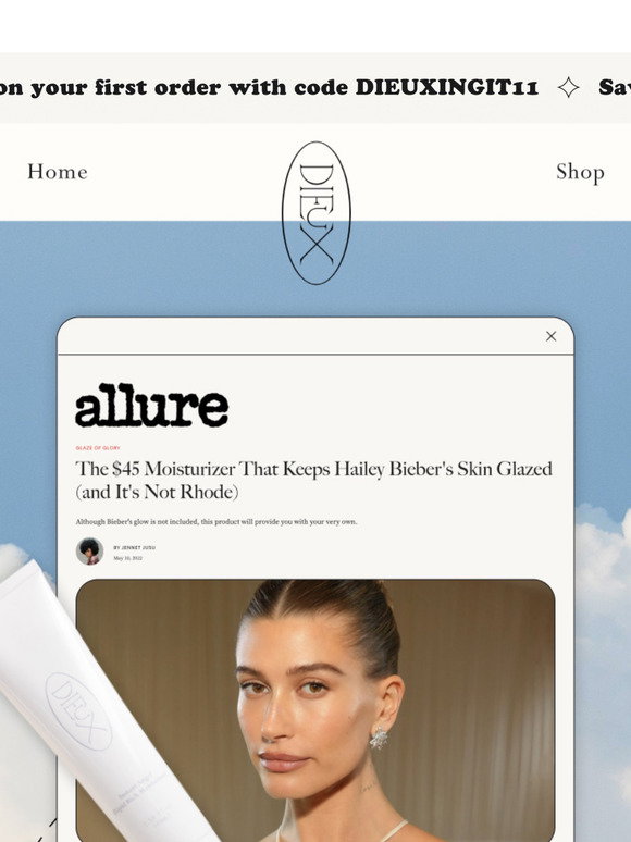 Dieux: Hailey Bieber is a Dieux-y angel 👼 | Milled