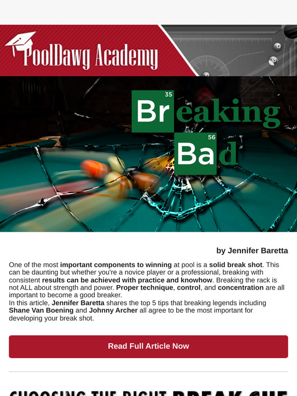 PoolDawg: PoolDawg Academy: Breaking Bad? 5 Tips for a Better Break Shot 🎱 | Milled