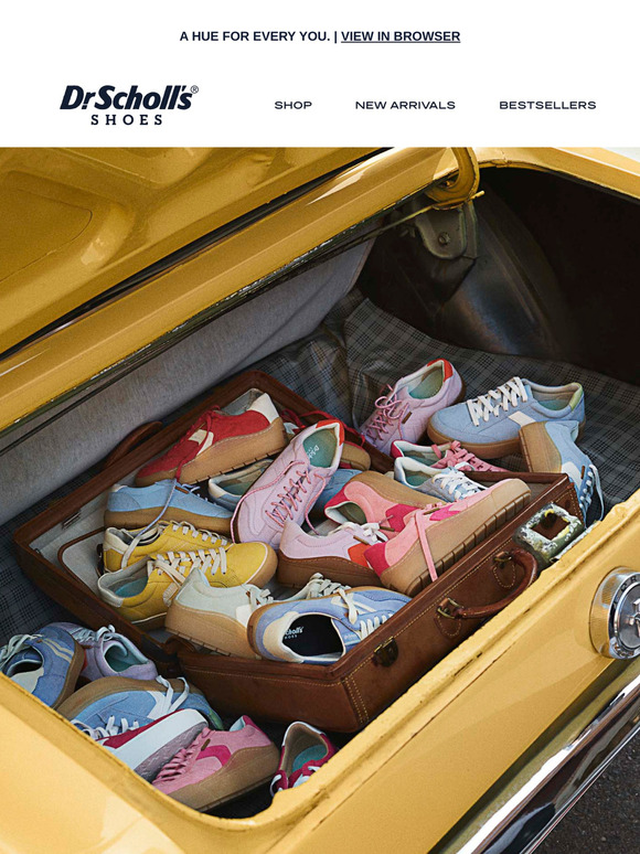 Dr. Scholl's: Spring sneaks in all the colors 💙💛💗 | Milled