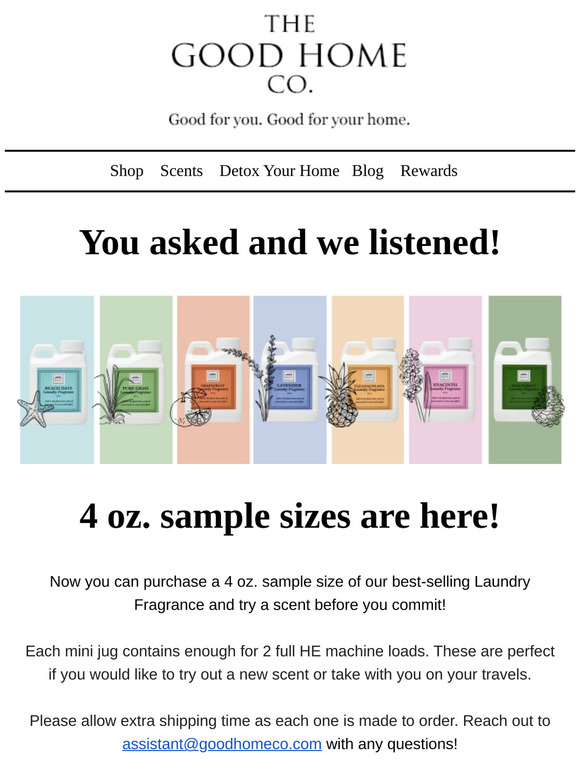 The Good Home Company: Try any Laundry Fragrance for only $5! | Milled