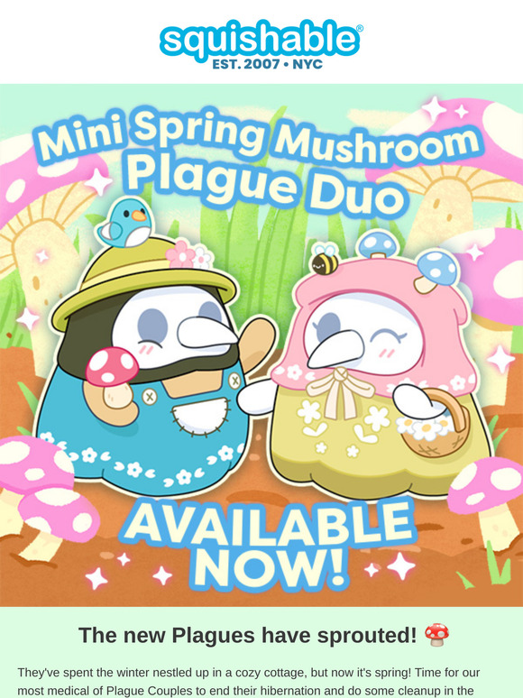 Squishable: Just dropped: The 2025 Spring Mushroom Plague Doctor and ...