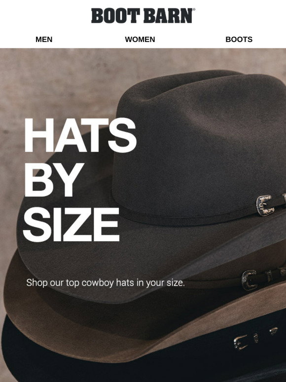 Boot Barn: Cowboy Hats in Your Size | Milled