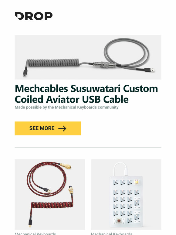 Drop: Mechcables Susuwatari Custom Coiled Aviator USB Cable, Mechcables ...