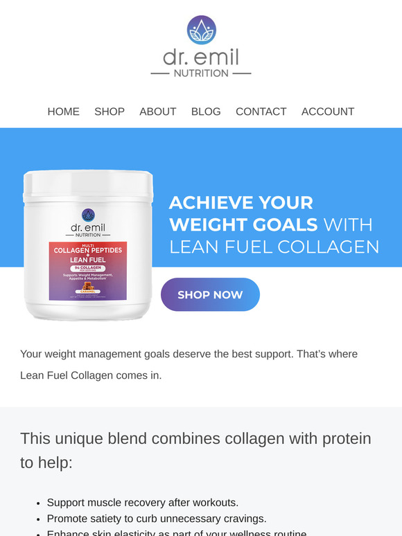 Dr. Emil Nutrition: Power Your Weight Goals with Lean Fuel Collagen ...