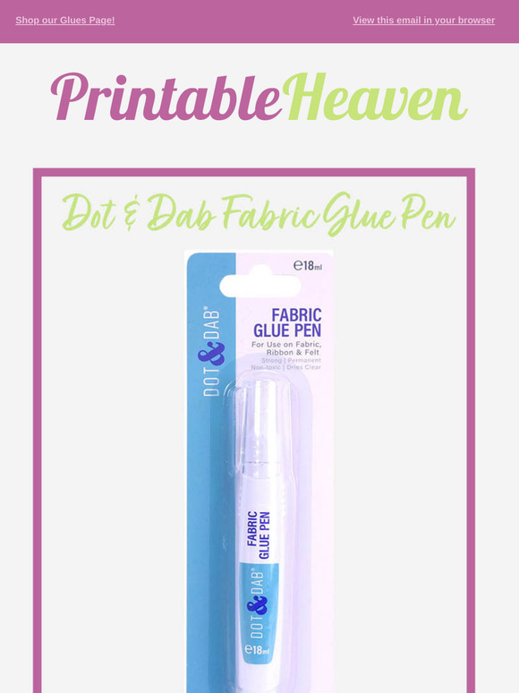 Printable Heaven: All About Glue | Brand New Fabric Glue Pen! | Milled