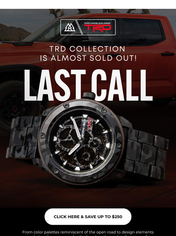 Original Grain: Get Your TRD Watch Before They're Gone! | Milled