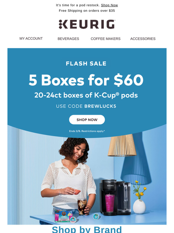 Keurig: Grab 5 boxes of K-Cup® pods for $60 – for a limited time! | Milled