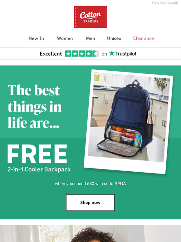 Cotton Traders: Free 2-in-1 Cooler Backpack! Cheers to that 🥂 | Milled