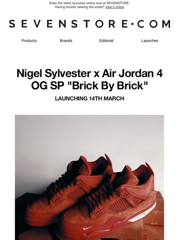 Seven Store: Nigel Sylvester x Air Jordan 4 OG SP "Brick By Brick" | Milled