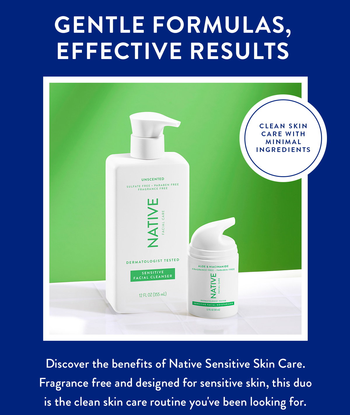 Native: Meet our fragrance-free Skin Care🌿 | Milled