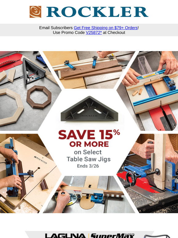 Rockler Woodworking and Hardware Email Newsletters: Shop Sales ...