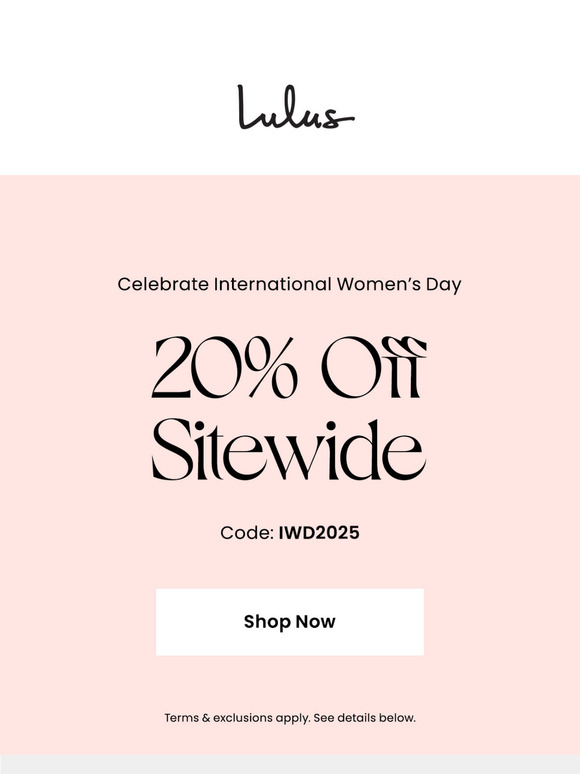 Lulus Email Newsletters: Shop Sales, Discounts, and Coupon Codes