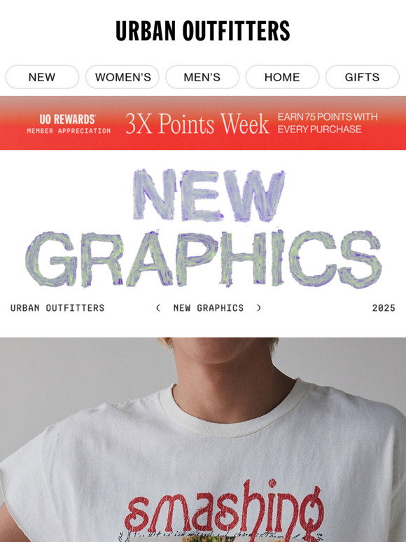 Urban Outfitters: new graphics (+ TRIPLE Rewards points) | Milled