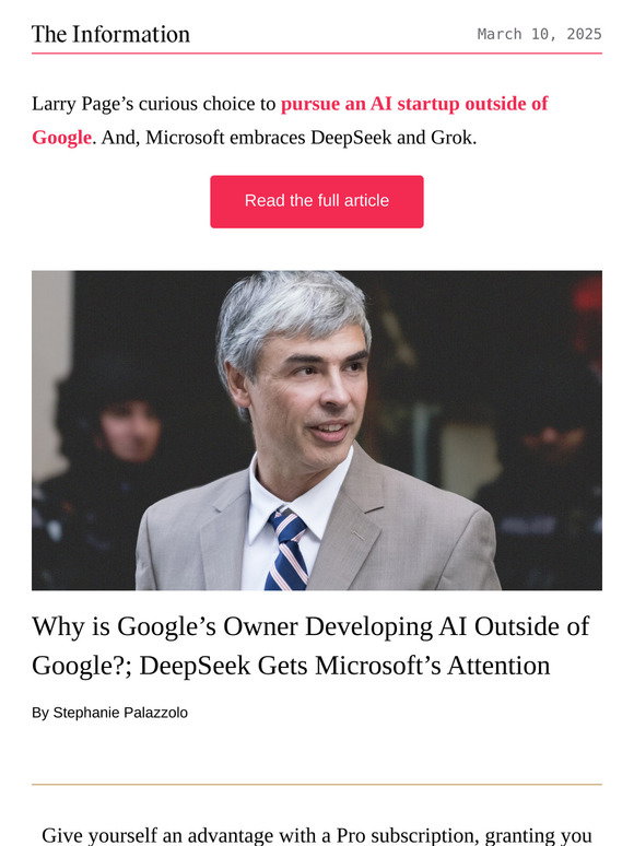 The Information: Why is Google’s Owner Developing AI Outside of Google ...