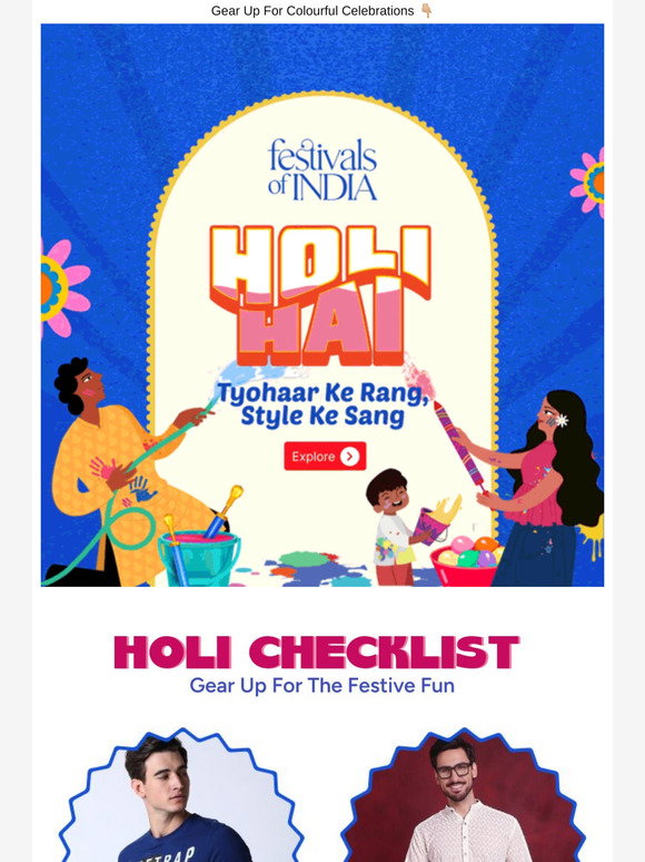 Myntra: Get Holi-Ready In Style 🎉 | Milled