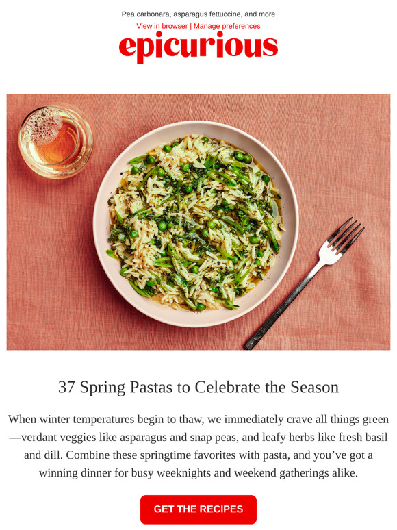 Epicurious: 37 easy spring pasta recipes | Milled