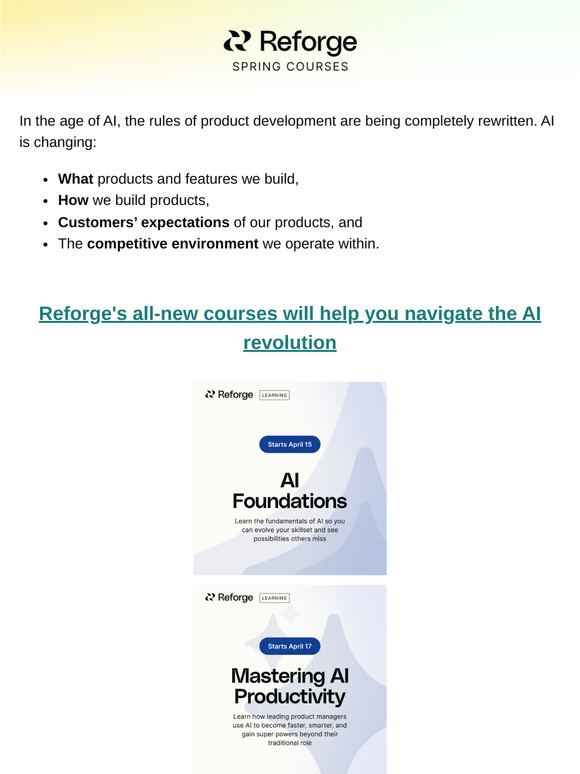 Reforge: Reforge has three all-new courses to help you build and grow ...