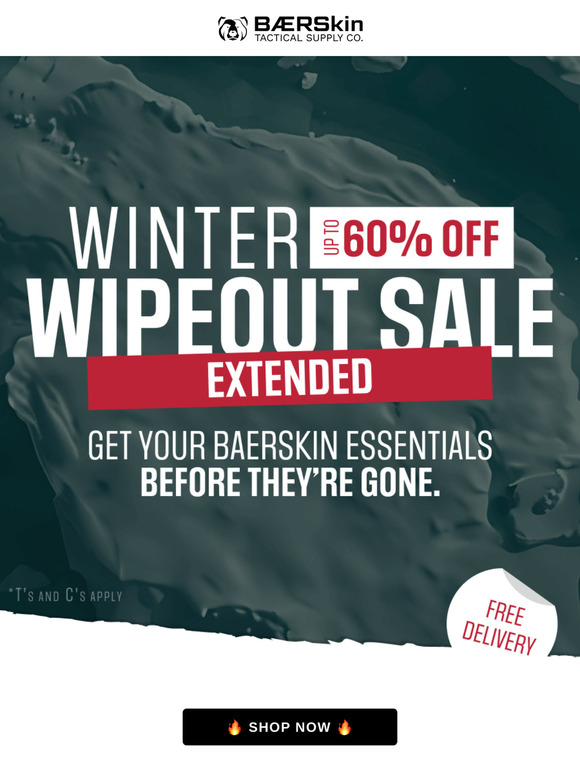 Bearskin Tactical Supply Co.: Last Extension—Winter Wipeout Closes Soon ...