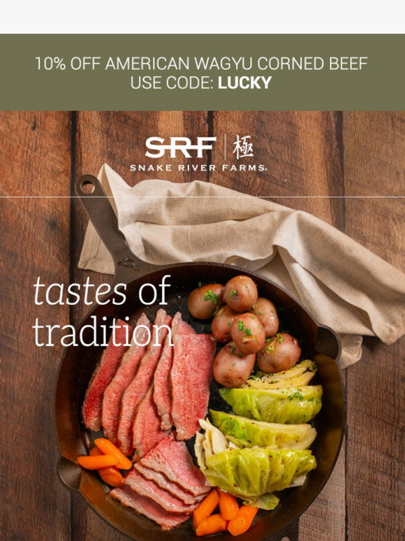 Snake River Farms: Lucky You 🍀10% OFF Corned Beef | Milled