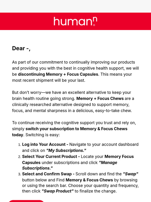 HumanN: Your subscription needs attention | Milled