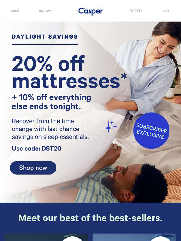 Casper Email Newsletters: Shop Sales, Discounts, and Coupon Codes