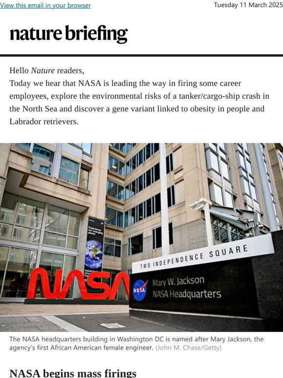 Nature: NASA begins mass firings of scientists | Milled