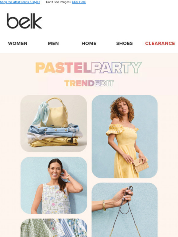Belk: You're invited to the Pastel Party! 🌸🩵🌼 | Milled