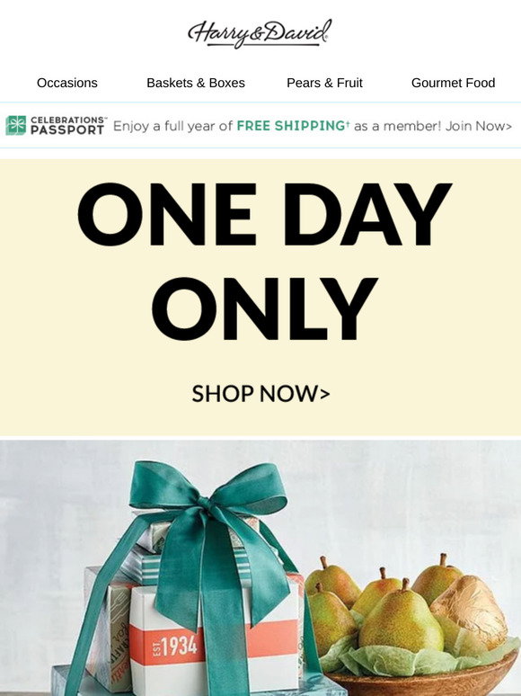 Harry & David Email Newsletters: Shop Sales, Discounts, and Coupon Codes