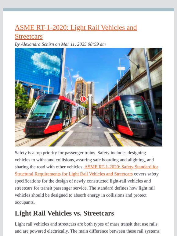ANSI: New from the ANSI Blog: ASME RT-1-2020: Light Rail Vehicles and ...