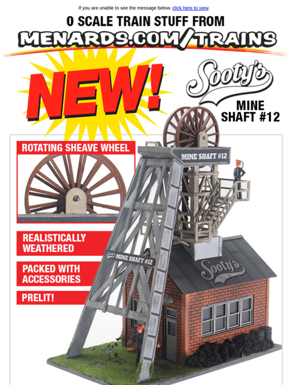 Menards: New! O Scale Sooty's Mine Shaft #12! | Milled