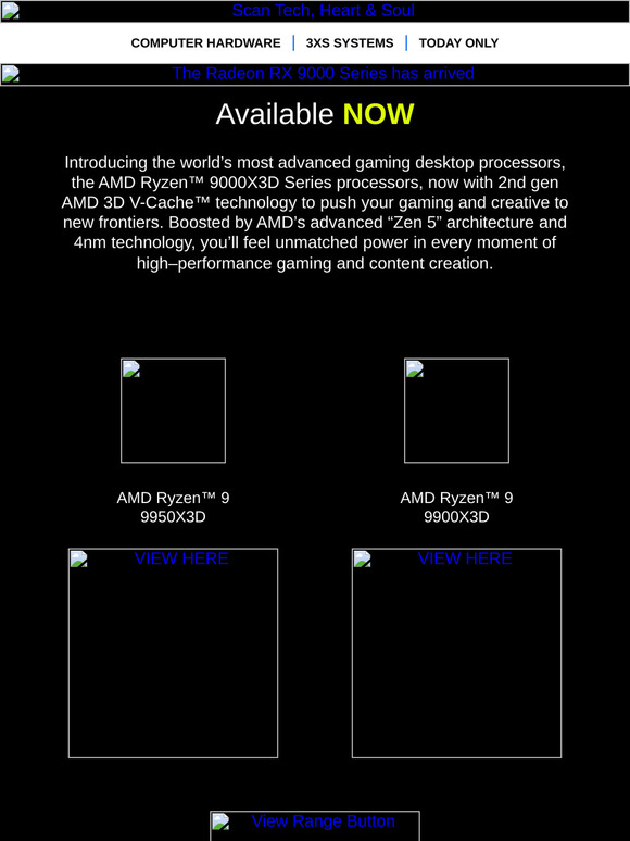 Scan: AMD RYZEN 9950X3D & 9900X3D available now | Milled