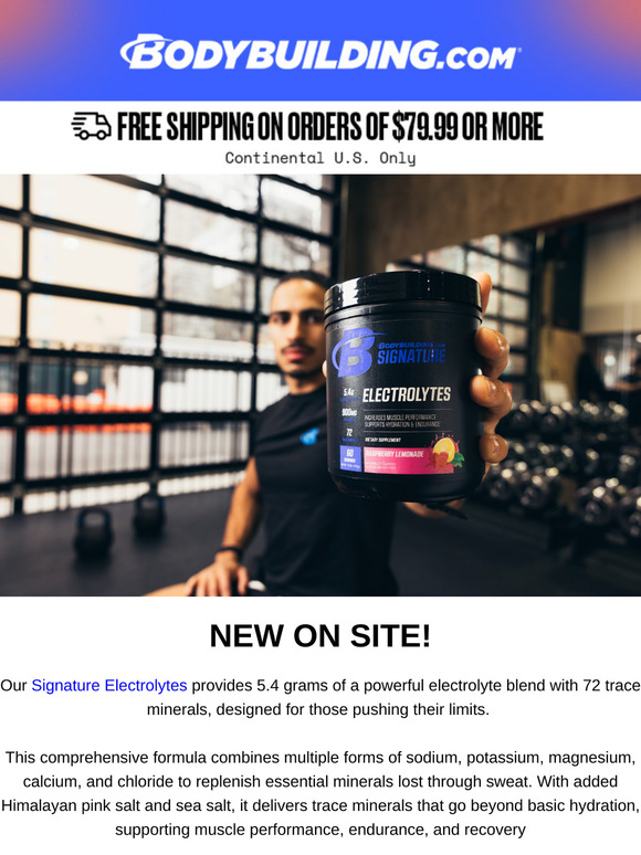 Bodybuilding: ⚡"Charge" Your Hydration with Signature Electrolytes | Milled