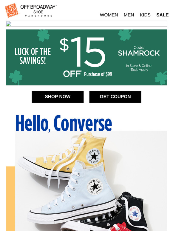 Rack Room Shoes: $15 OFF can't-miss Converse | Milled