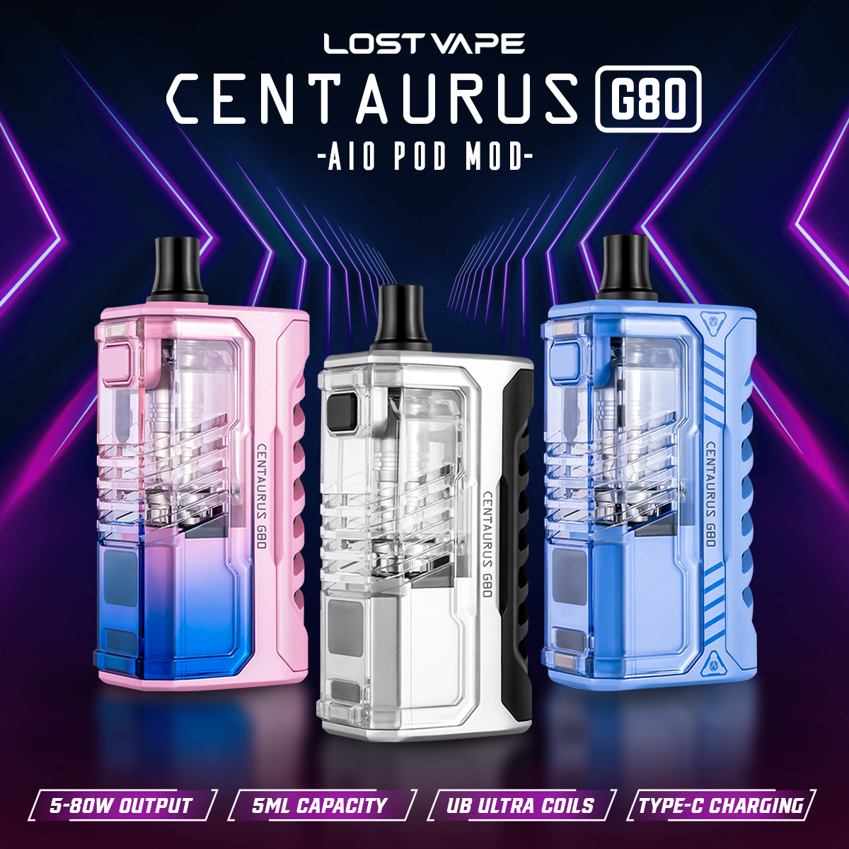 Vapor Empire: 🔥Still available! Lost Vape Centaurus G80 AIO Pod🔥 | Milled