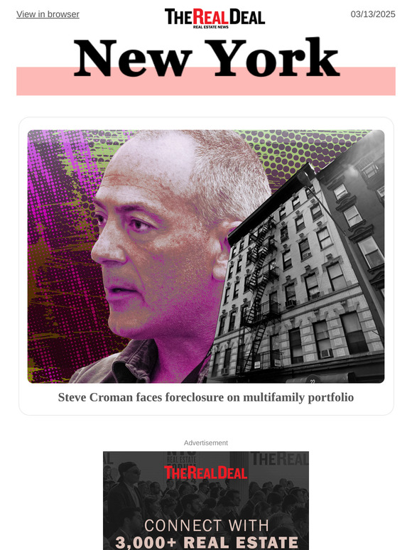 The Real Deal: Steve Croman faces foreclosure on multifamily portfolio ...