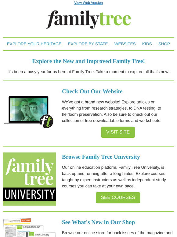 Family Tree Magazine: COME BACK and Explore the New and Improved Family ...