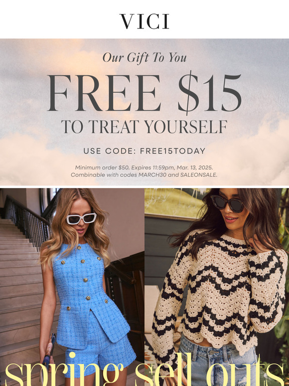 Vici: Spring Sell Outs Are BACK! + FREE $15 Gift Card Inside | Milled